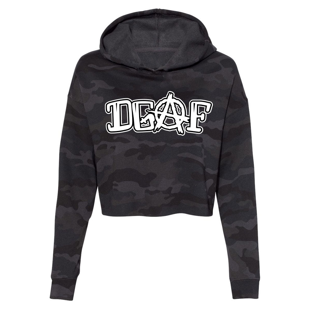 OG Logo Black Camo Crop Hoodie – DGAF Official